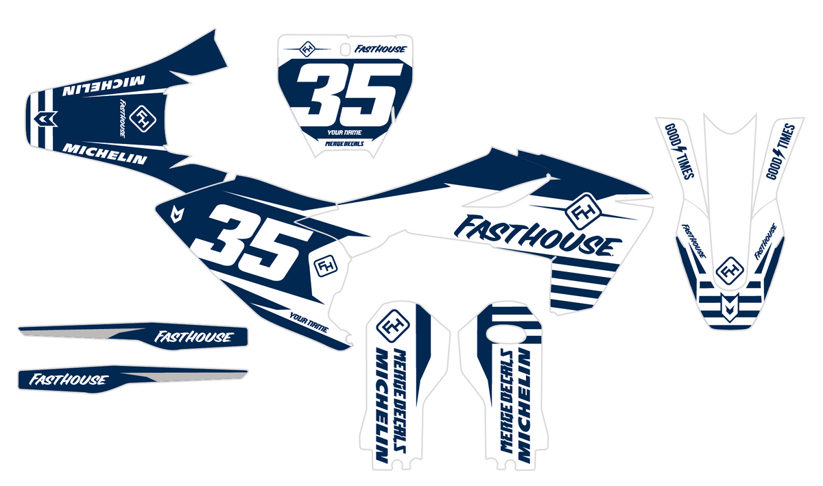 FASTHOUSE | BLUE - Husqvarna Motocross Graphics – Merge Decals